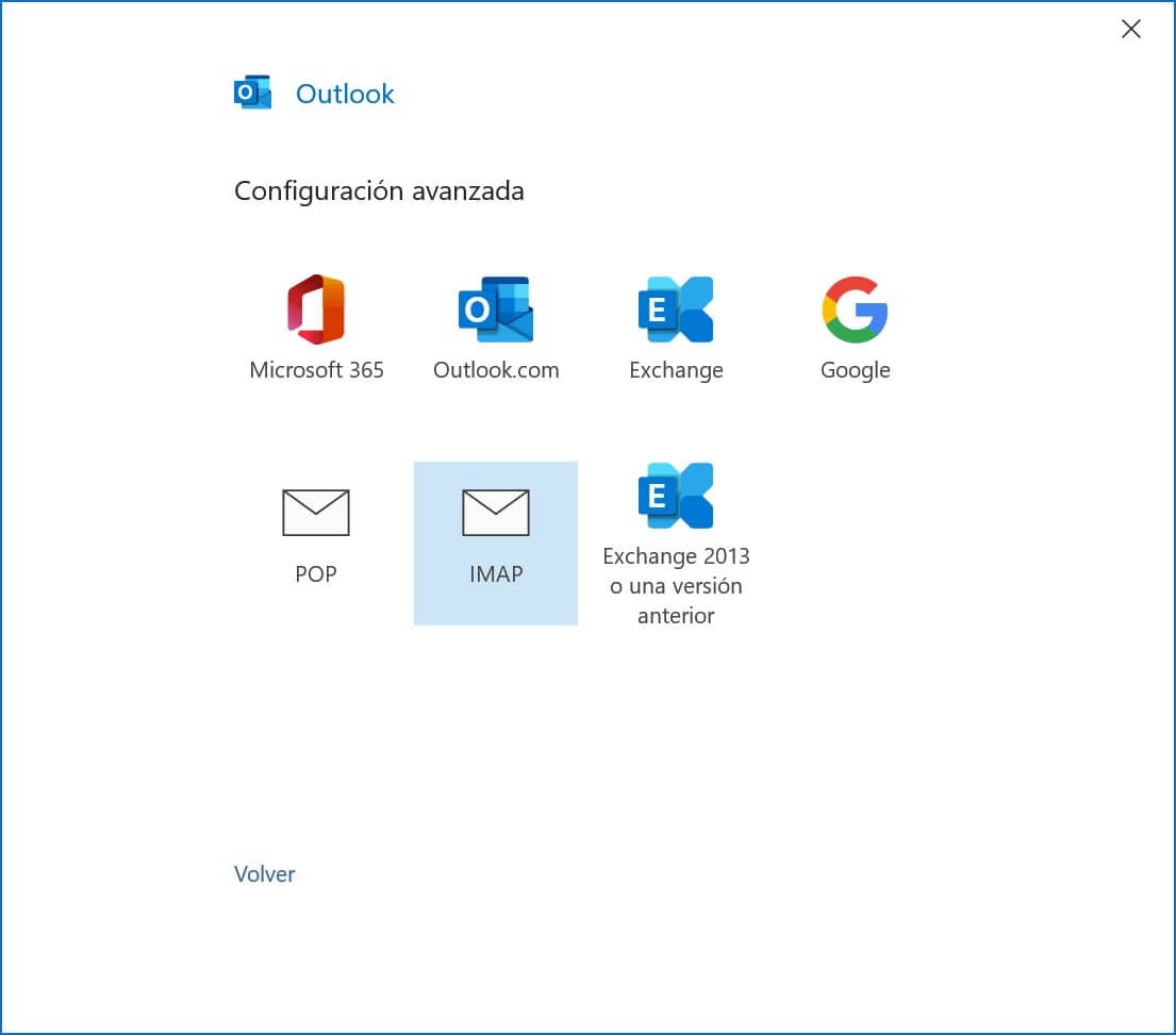 Configurar cuenta de correo en Outlook - CLOUDMAX